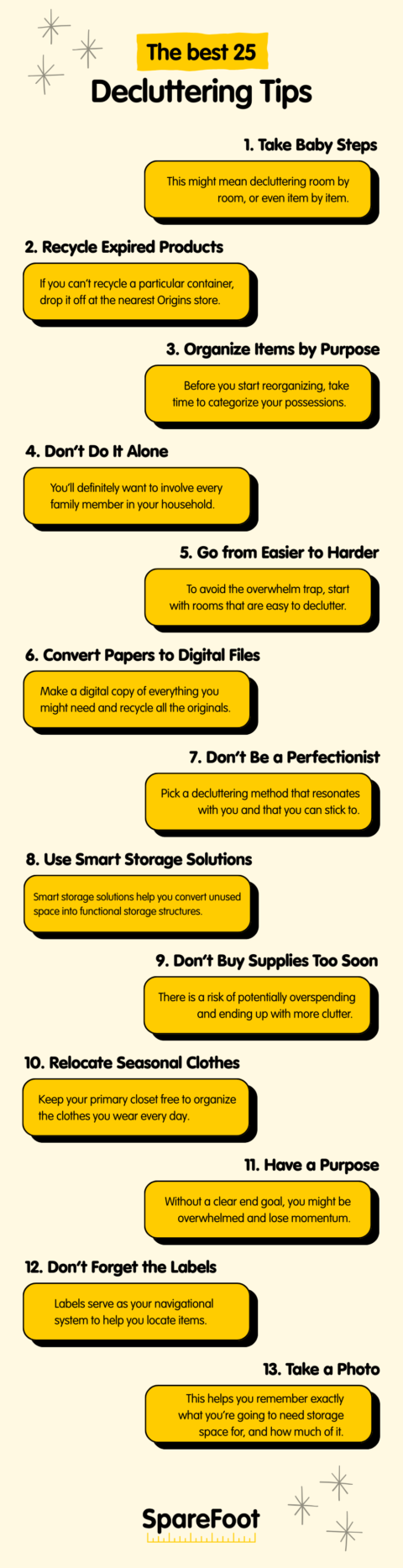 25 Decluttering Tips and Tricks